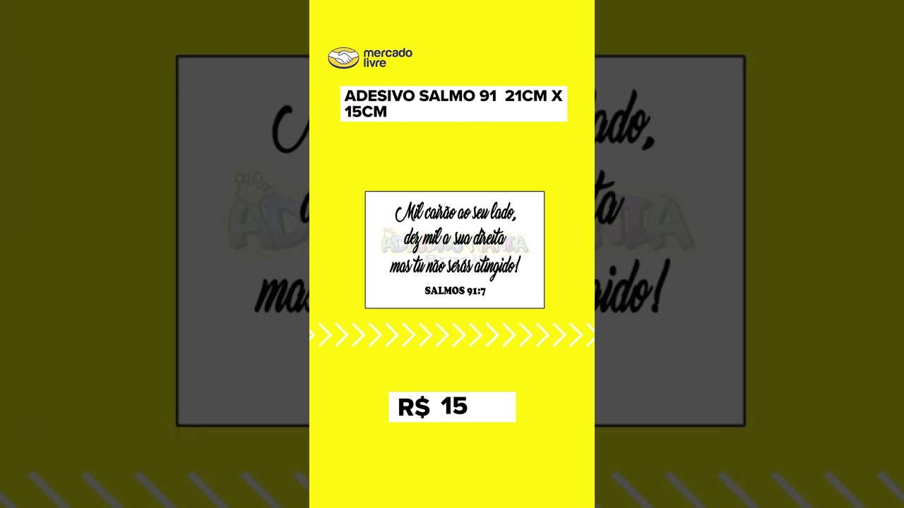 Adesivo Religioso Salmo 91 no Mercado Livre