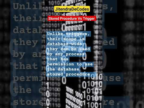 Stored Procedure Vs Trigger SQL Database Concepts #jitendradecodes #sql #jitendra #study