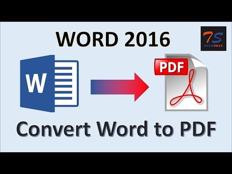 Convert a Word documents to PDF for free