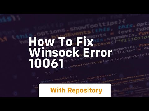 how to fix winsock error 10061