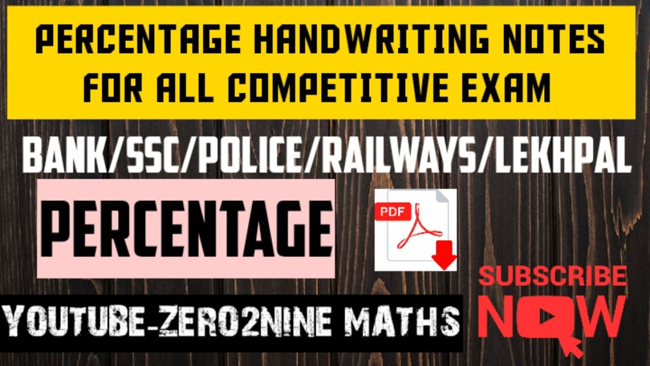 PERCENTAGE HANDWRITING NOTES PDF DOWNLOAD LINK IN DESCRIPTION   ALL COMPETITIVE EXAM
