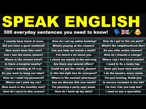 Speak English in 39 Minutes: The 300 everyday English sentences you need to know!