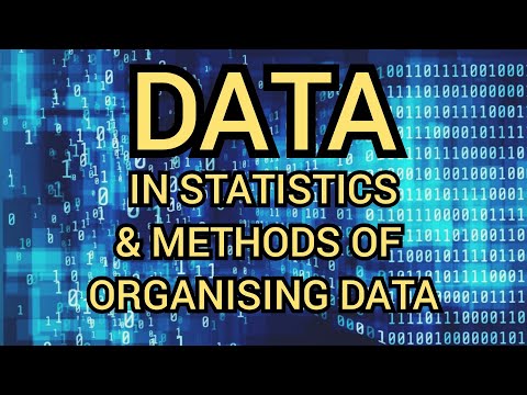 Data in Statistics: Methods of Organising data in Statistics Video ...