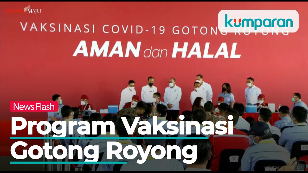 Program Vaksinasi Gotong Royong Dimulai, Jokowi Tinjau Langsung ke Jababeka