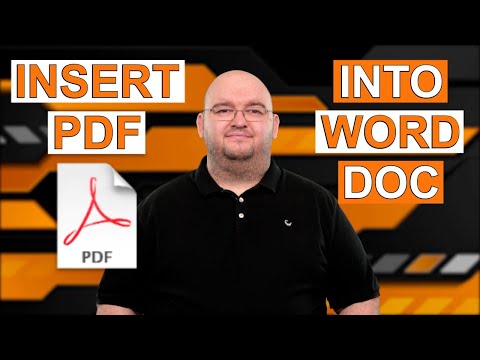 HOW TO INSERT A PDF Into a Word Document