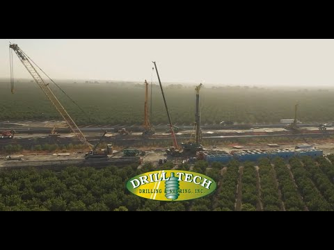 High Speed Rail Project Fresno, Ca performed by: Drill Tech Drilling & Shoring Inc.