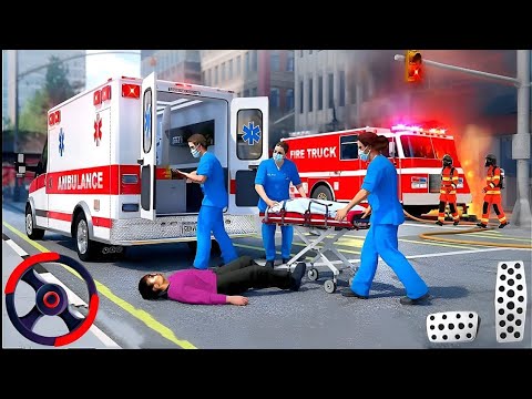 Ambulance City Rescue Simulator - 911 US Emergency Ambulance Driving 3D : Android Gameplay