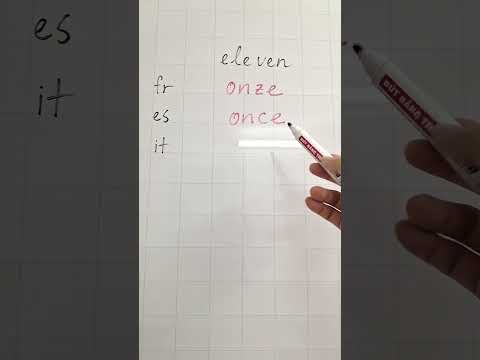 Number eleven - learn French, Spanish, Italian