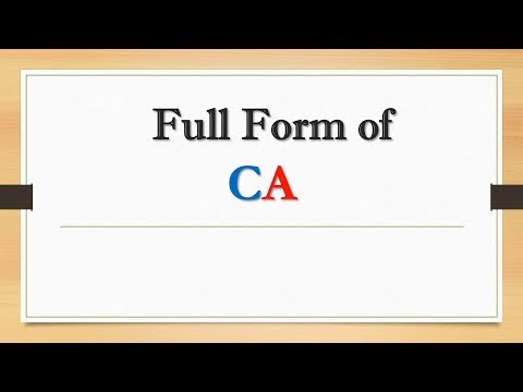 Full Form of CA || Did You Know?