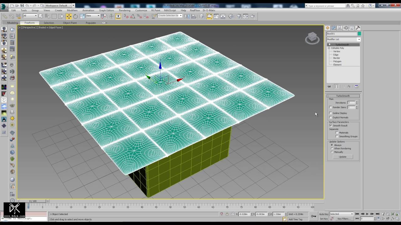 3ds max Cloth Tutorial Part1