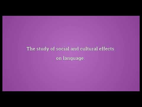 Sociolinguistics Meaning