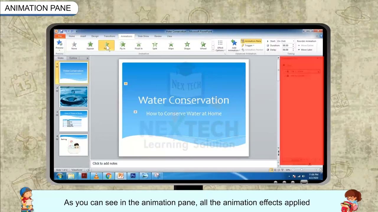 Animation Pane in MS Powerpoint 2010