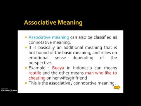 Types of Meanings in Semantics