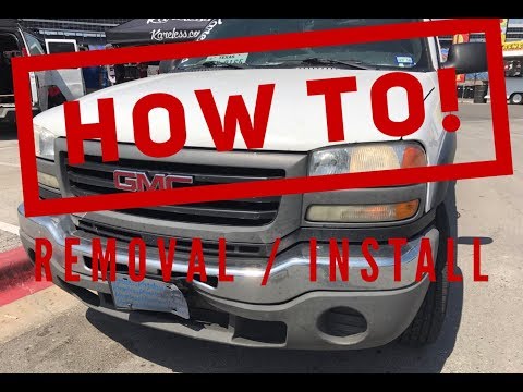 HOW TO - 2000 - 2006 GMC / CHEVY Sierra Front Bumper REMOVAL & Replacement