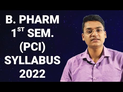 B.Pharm 1st Semester Syllabus 2022 | PCI Official Syllabus