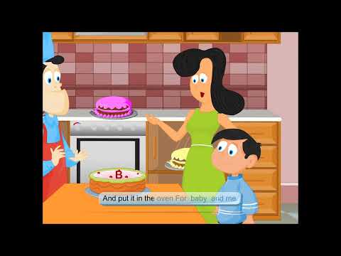 Canvas English Pre Primer | Chapter - 19 | Rhyme Time | Pat a Cake ( Part 2 ) | Animated video