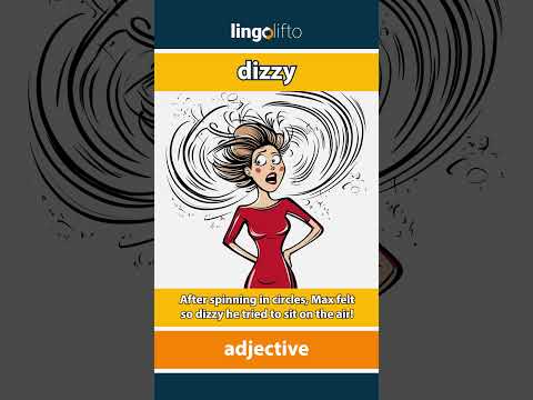 🇬🇧 Dizzy Meaning : Flash Card : Learn English Vocabulary