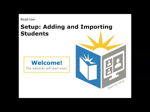Read Live Account Set-up: Importing Students