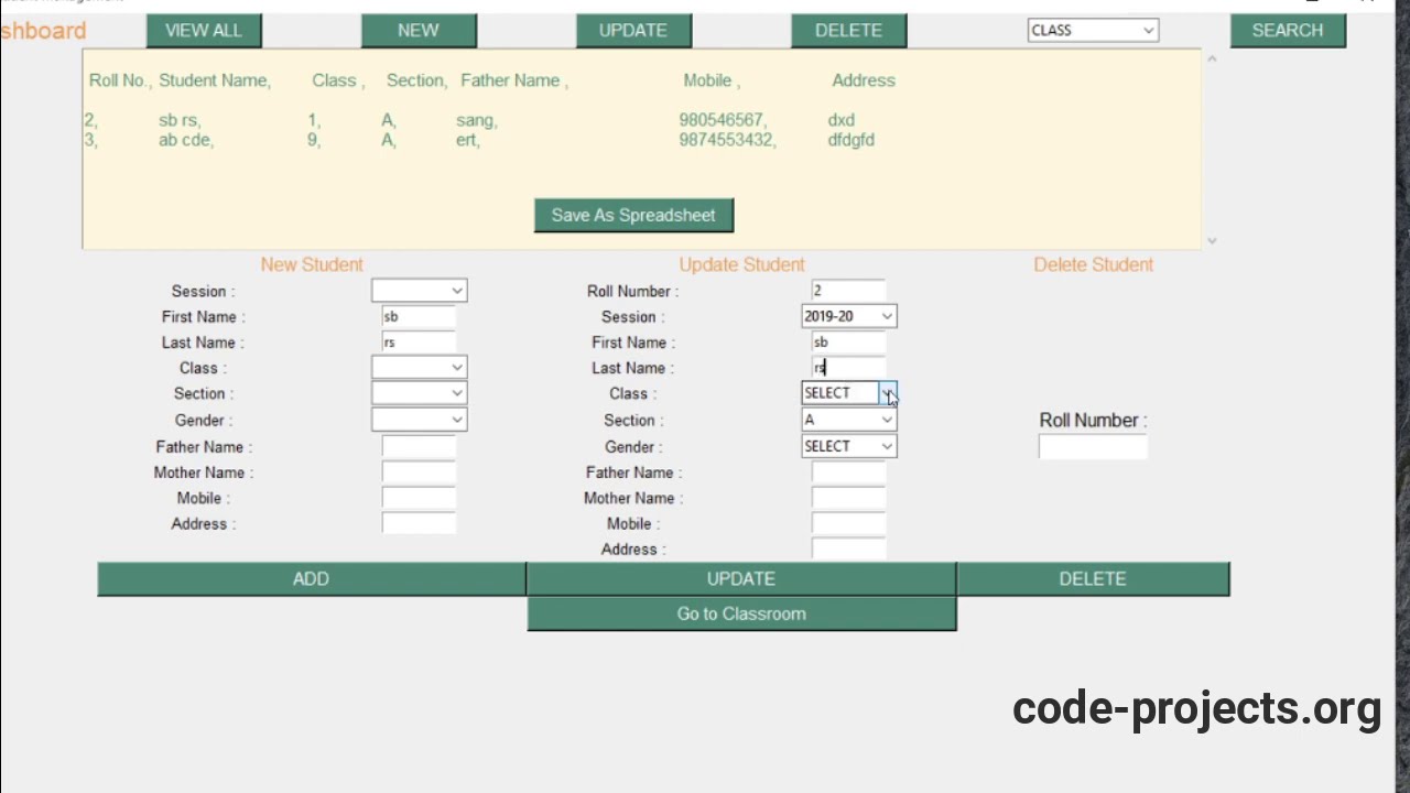 Simple Student Management in Python with source code | Source Code & Projects
