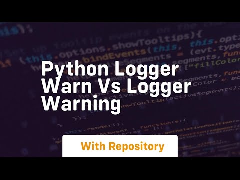 python logger warn vs logger warning