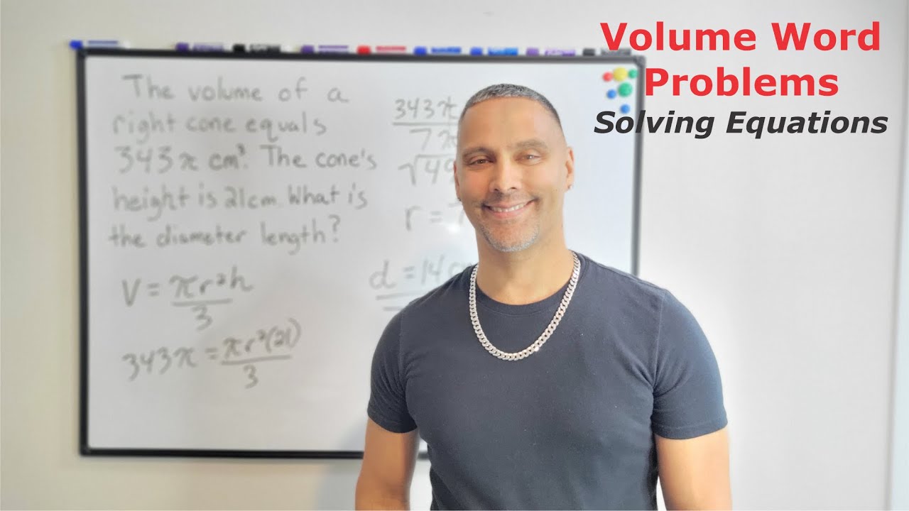 Cone Volume - Missing Diameter Length