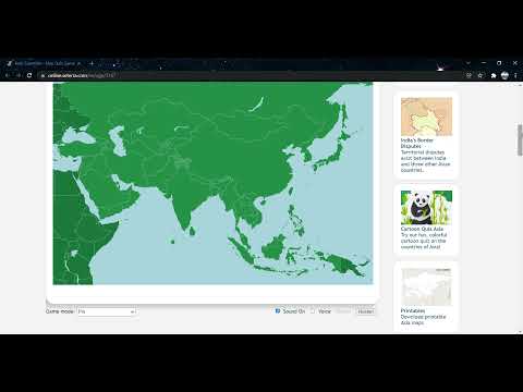 Asia Countries Map Quiz Game (VERY HARD) I Guess