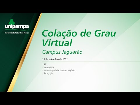 Colação de Grau Virtual - Campus Jaguarão