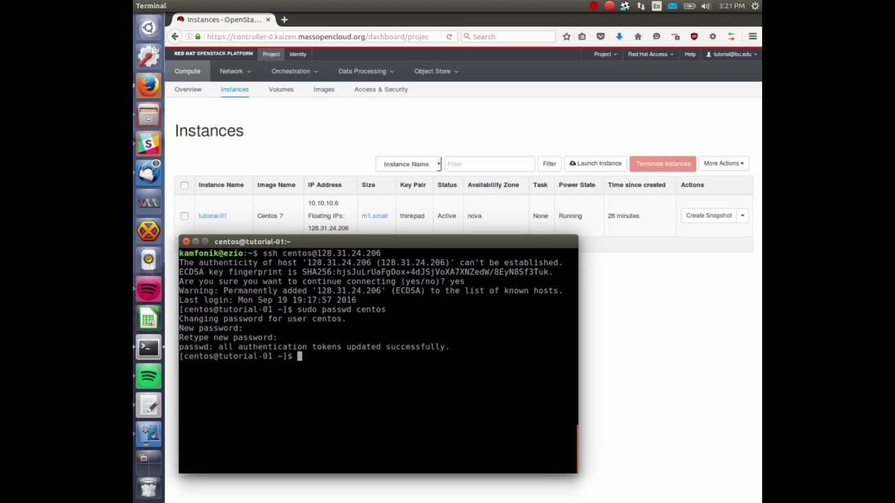 MOC OpenStack Tutorial 05 - Connect to an Instance