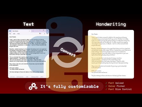 Convert Text to Handwriting | Python Project Tutorial