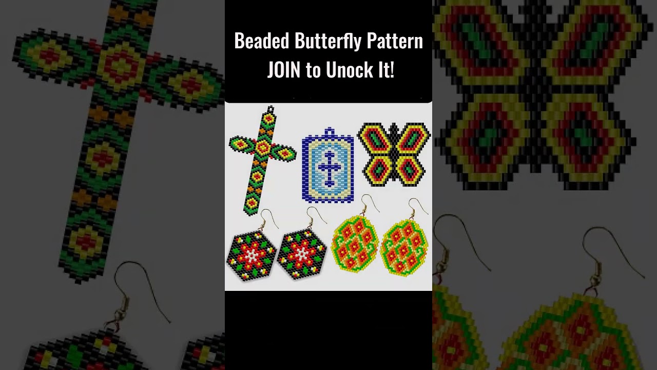 Butterfly Earrings Pattern 🦋 Unlock the PDF + 50 More Patterns!