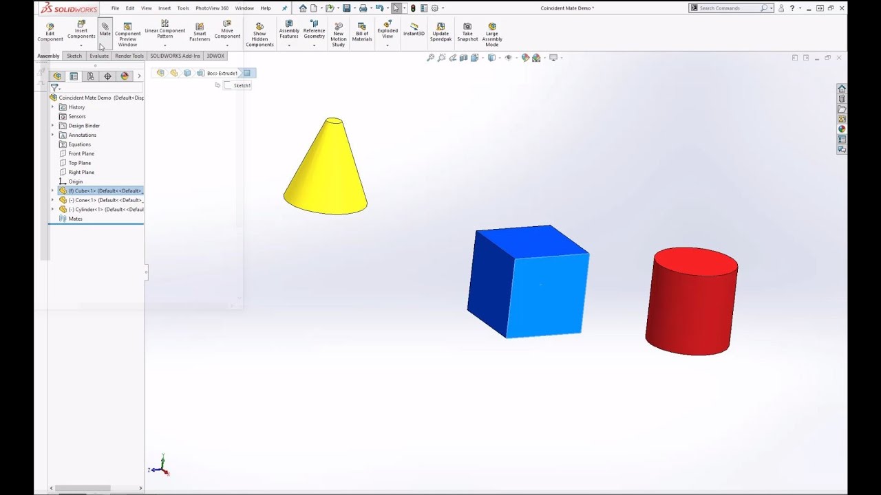 Solidworks Standard Mates Overview