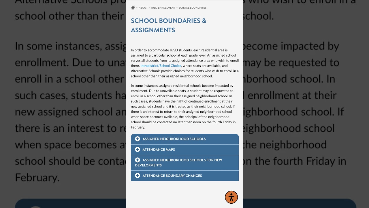 Accessibility on IUSD.org