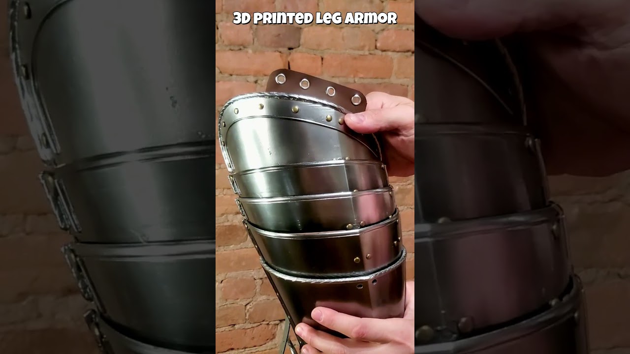3D printed 16th century knight's leg armor (cuisses & poleyns)