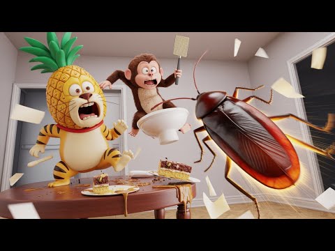 Funny Zoo Animals! Cake Day Ruined by a Cockroach! Pineapple Tiger’s Funniest Fight!