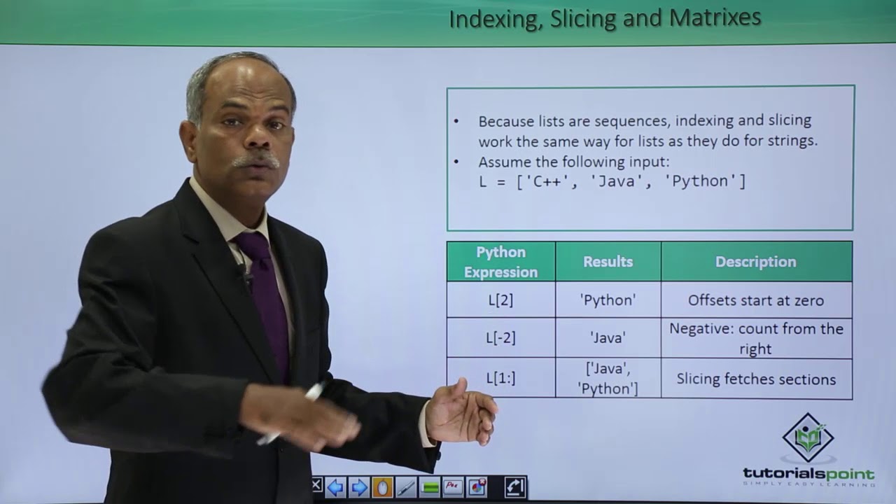 Python - Indexing, Slicing & Matrixes