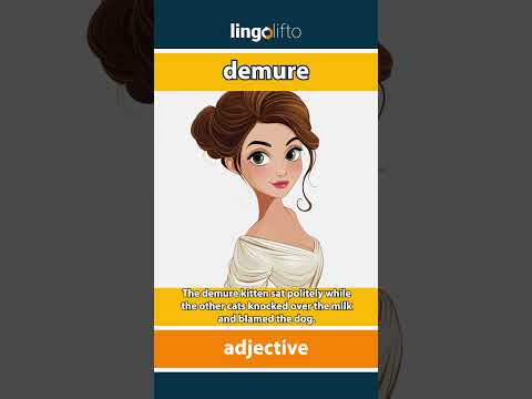 ๐ฌ๐ง Demure Meaning : Flash Card : Learn English Vocabulary