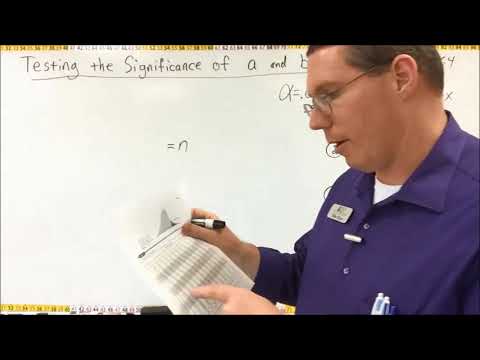Testing the Significance of the Regression Coefficients - Mr. Ryan