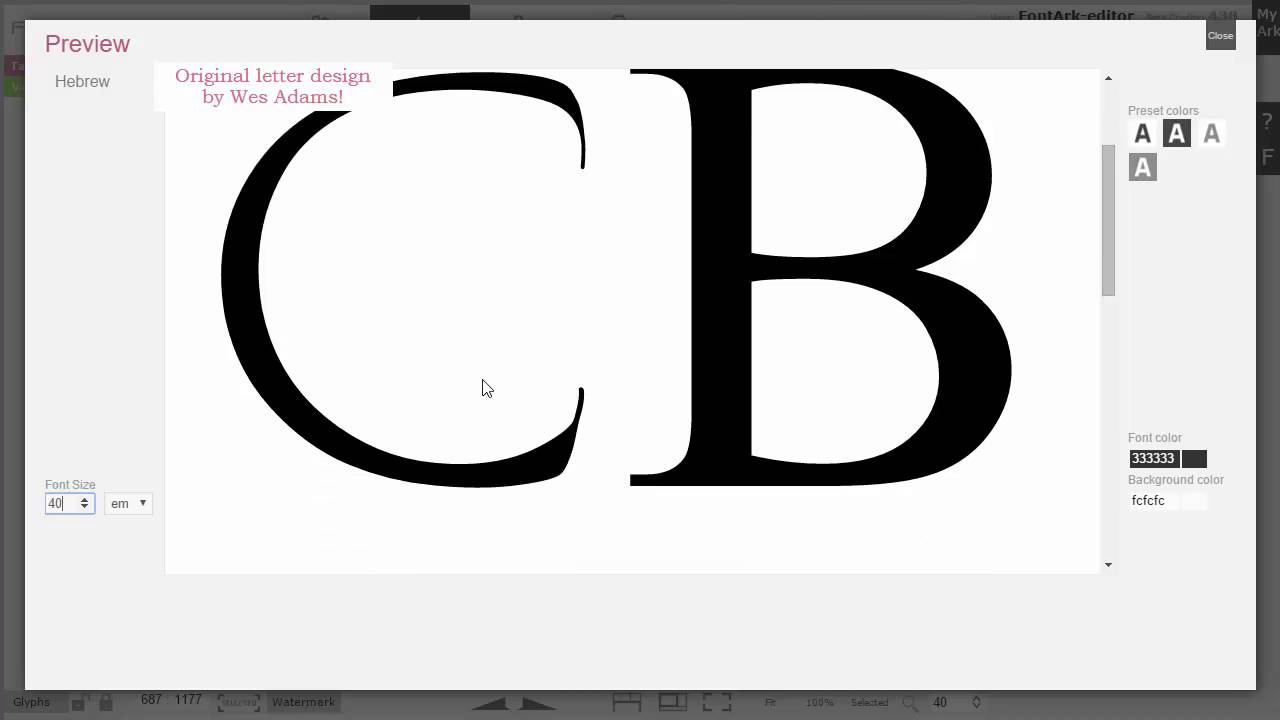 Skeleton based calligraphy with Fontark