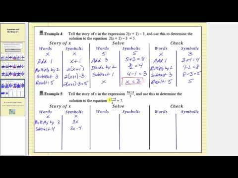 Solving Equations Using the Story of x (Part 2) | Math Help from ...