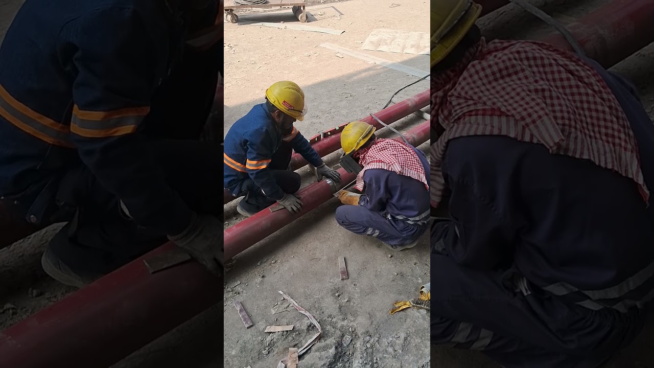 Pipe fitup and fabrication#ytshorts#shorts#mechanical #pipefitting#construction#welding#grinding#tat