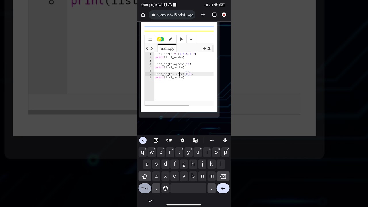 Tutorial Menambahkan Item dalam List dalam Pemrograman Python #algorithm #tutorial #python
