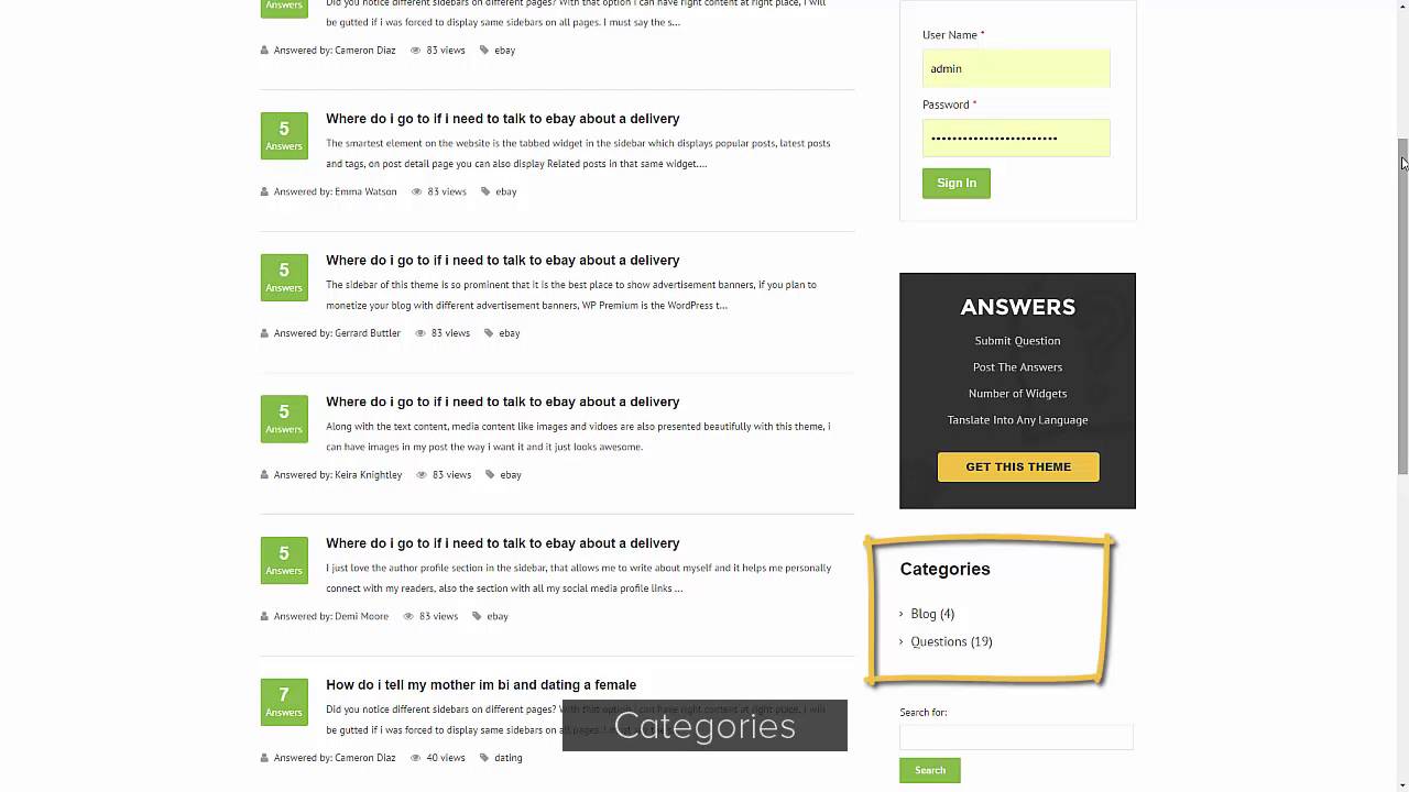 Answers WordPress Theme