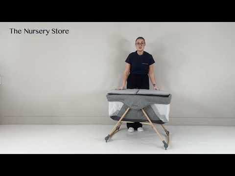 Puggle Sleepy XL Folding Bedside Rocking Crib with Carry Bag - Cashmere ...