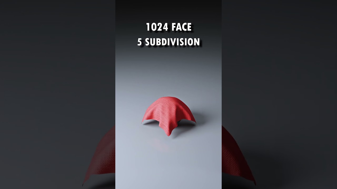 Cloth Simulation 1 vs 1 Million Faces 💣👔 #blender3d #blenderanimation #3dart #3danimation