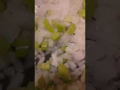 Sautéed onions and celery on Stovetop