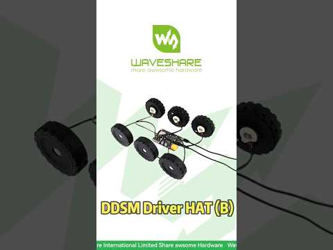 Waveshare DDSM Driver HAT (B),Control 6 DDSM400 motors,Simultaneous 6-motor control with ESP32