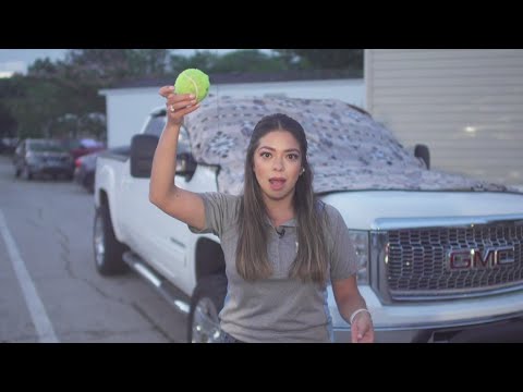 Why does hail fall in different sizes?