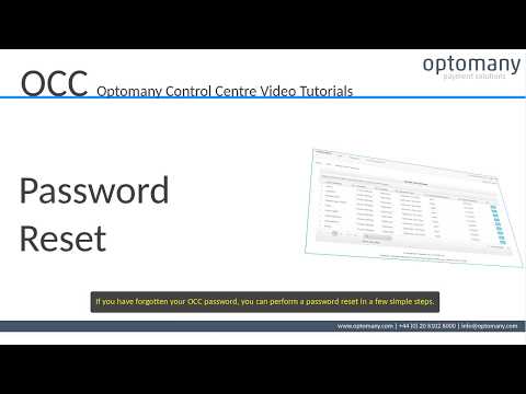 OCC Password Reset