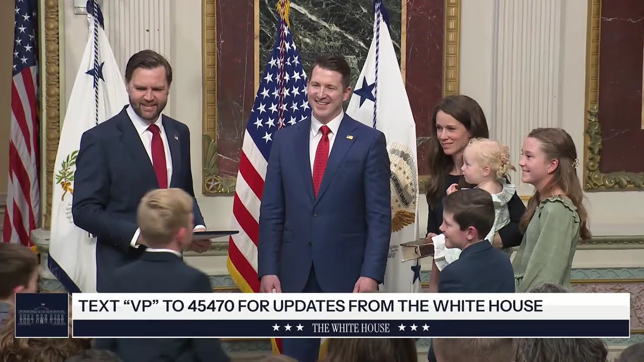 Vice President JD Vance Swears-In Colin McDonald