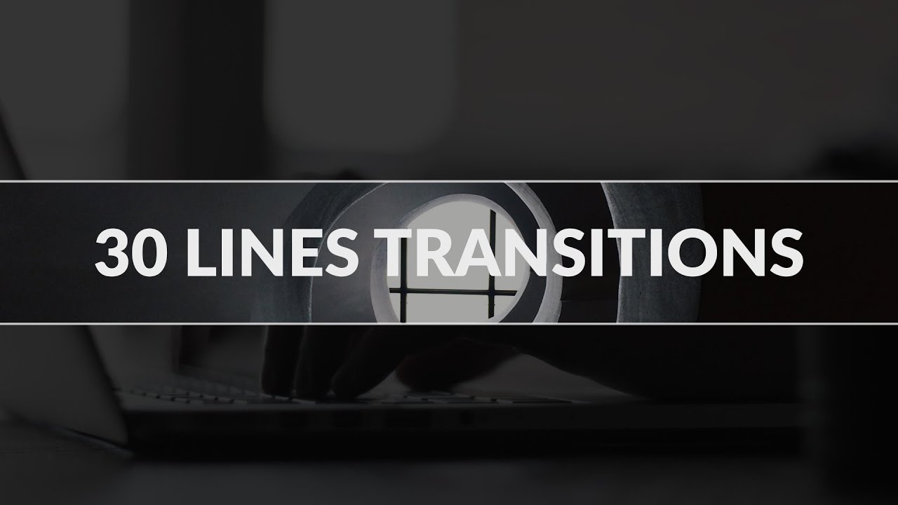 [Freebie] Free 30 Line Transitions Template For After Effects